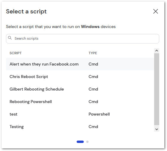 Execute scripts remotely